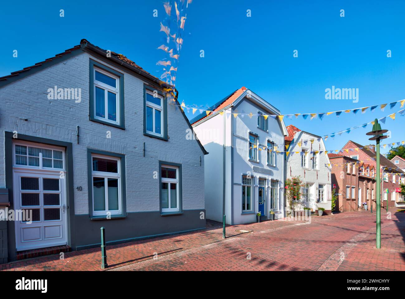 House facade, facade, town view, architecture, Esens, East Frisia ...