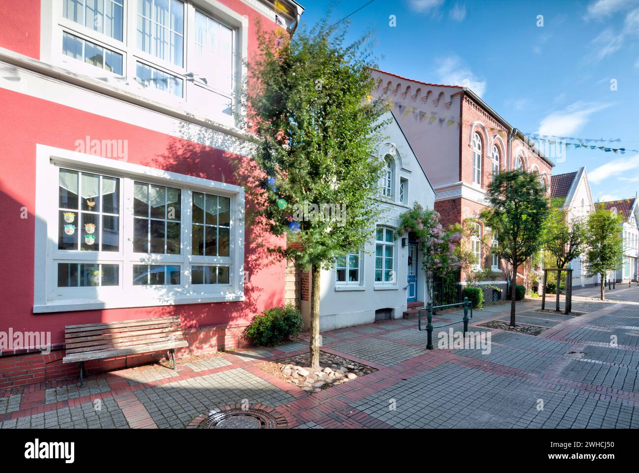 House facade, facade, town view, architecture, Esens, East Frisia ...