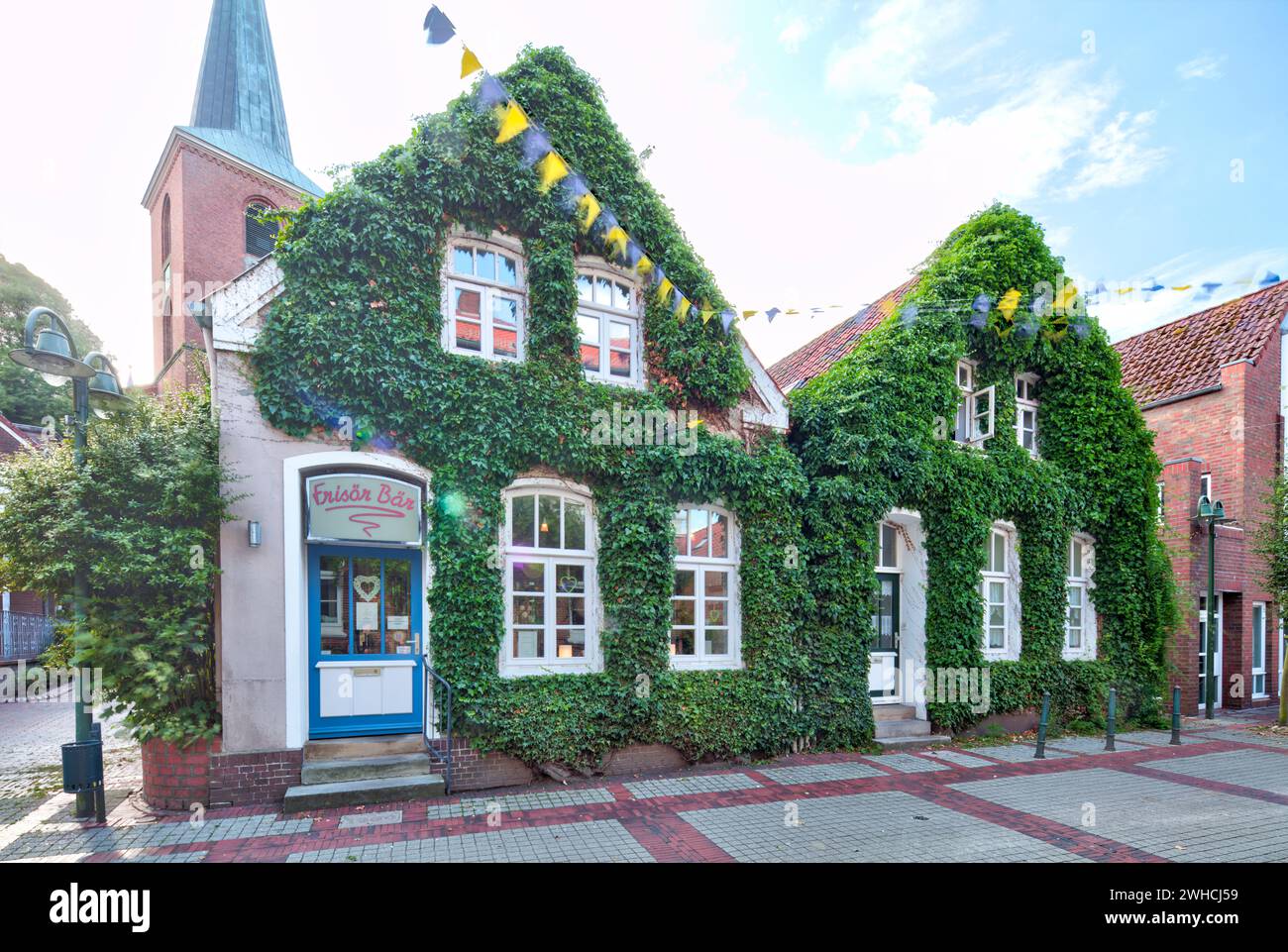 House facade, facade, town view, architecture, Esens, East Frisia ...