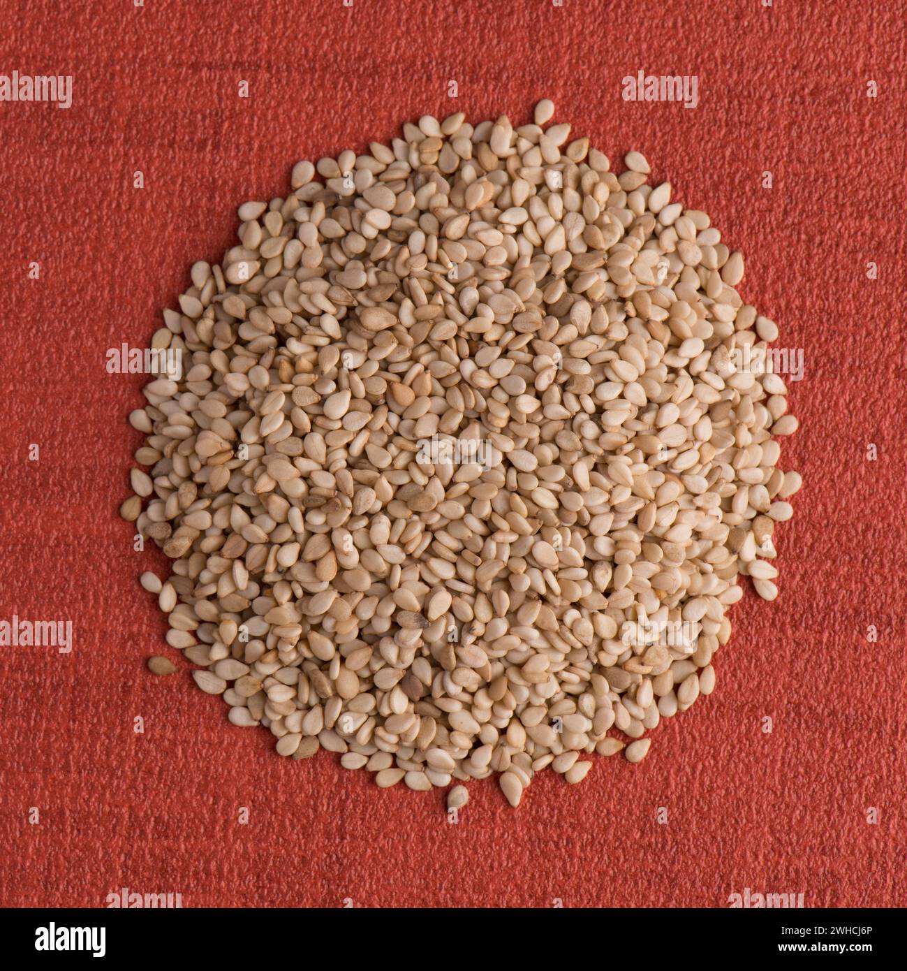 Circle of sesame seeds Stock Photo - Alamy