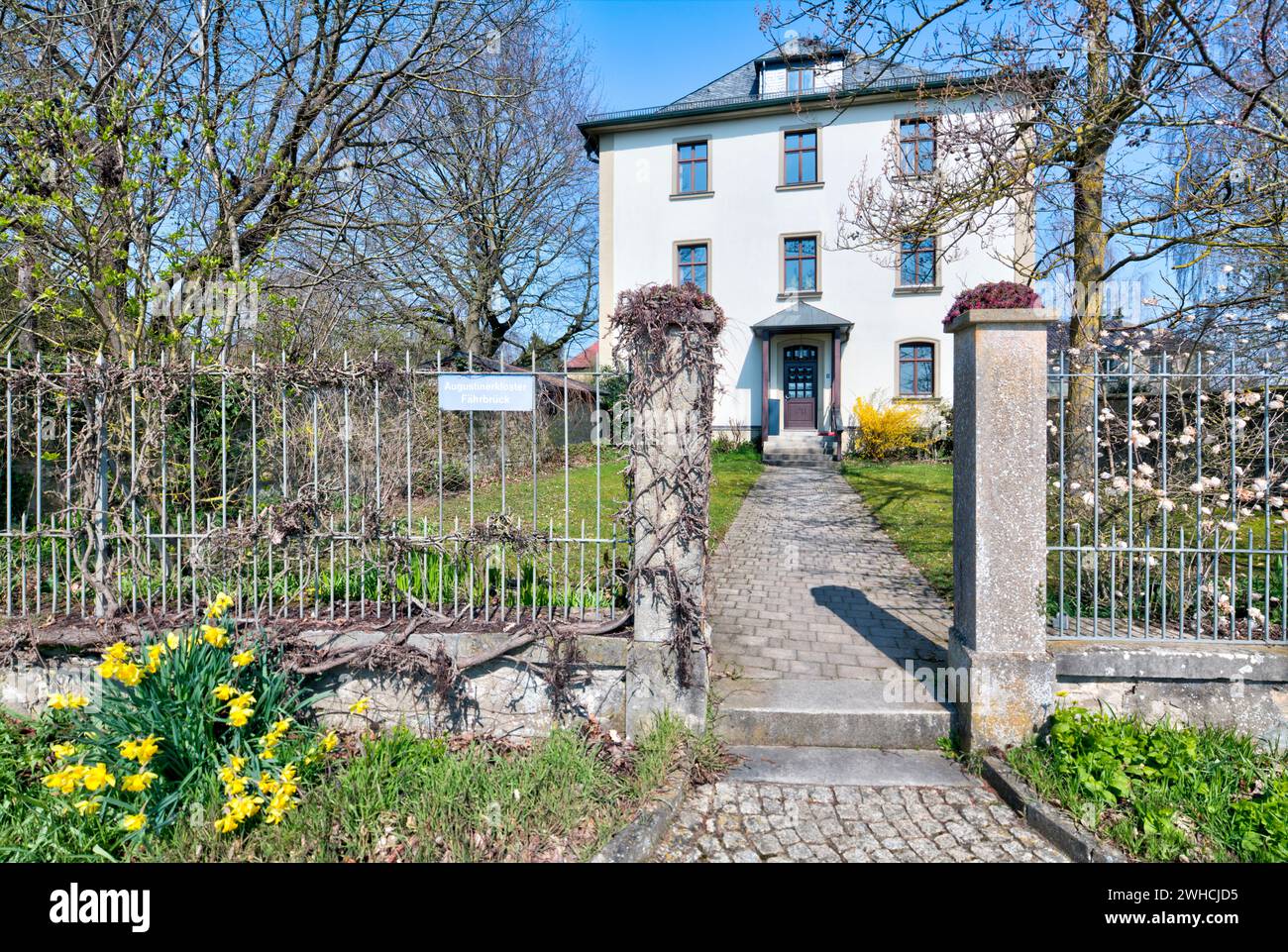 Augustinian monastery, house view, garden, pilgrimage church, Fährbrück ...