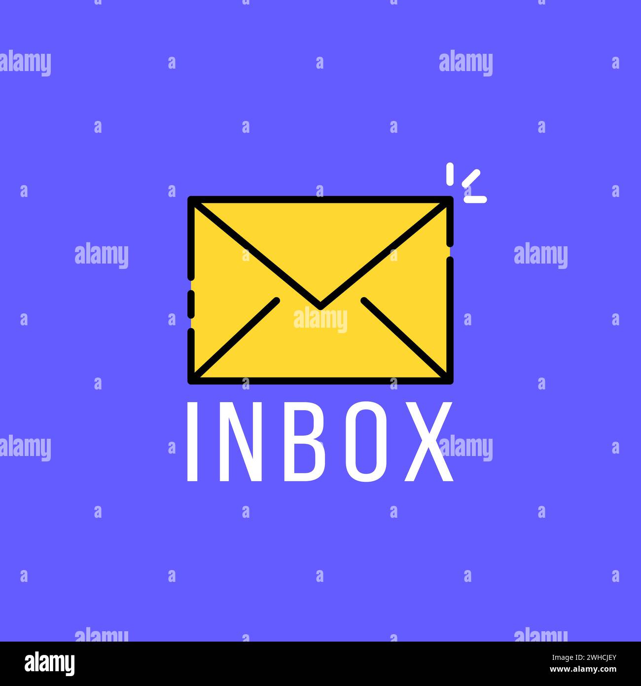 yellow cartoon inbox like notification Stock Vector Image & Art - Alamy