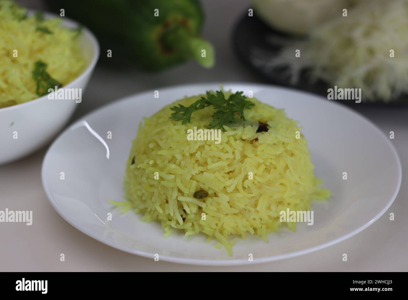 Spiced papaya rice. A quick stir fried rice recipe with green papaya ...