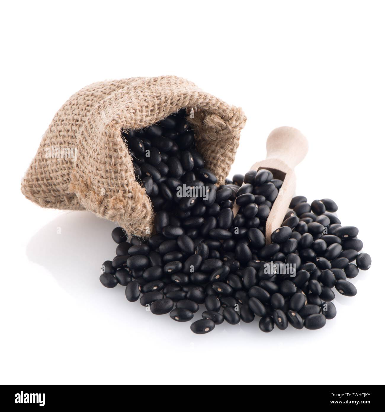 Black beans bag Stock Photo - Alamy