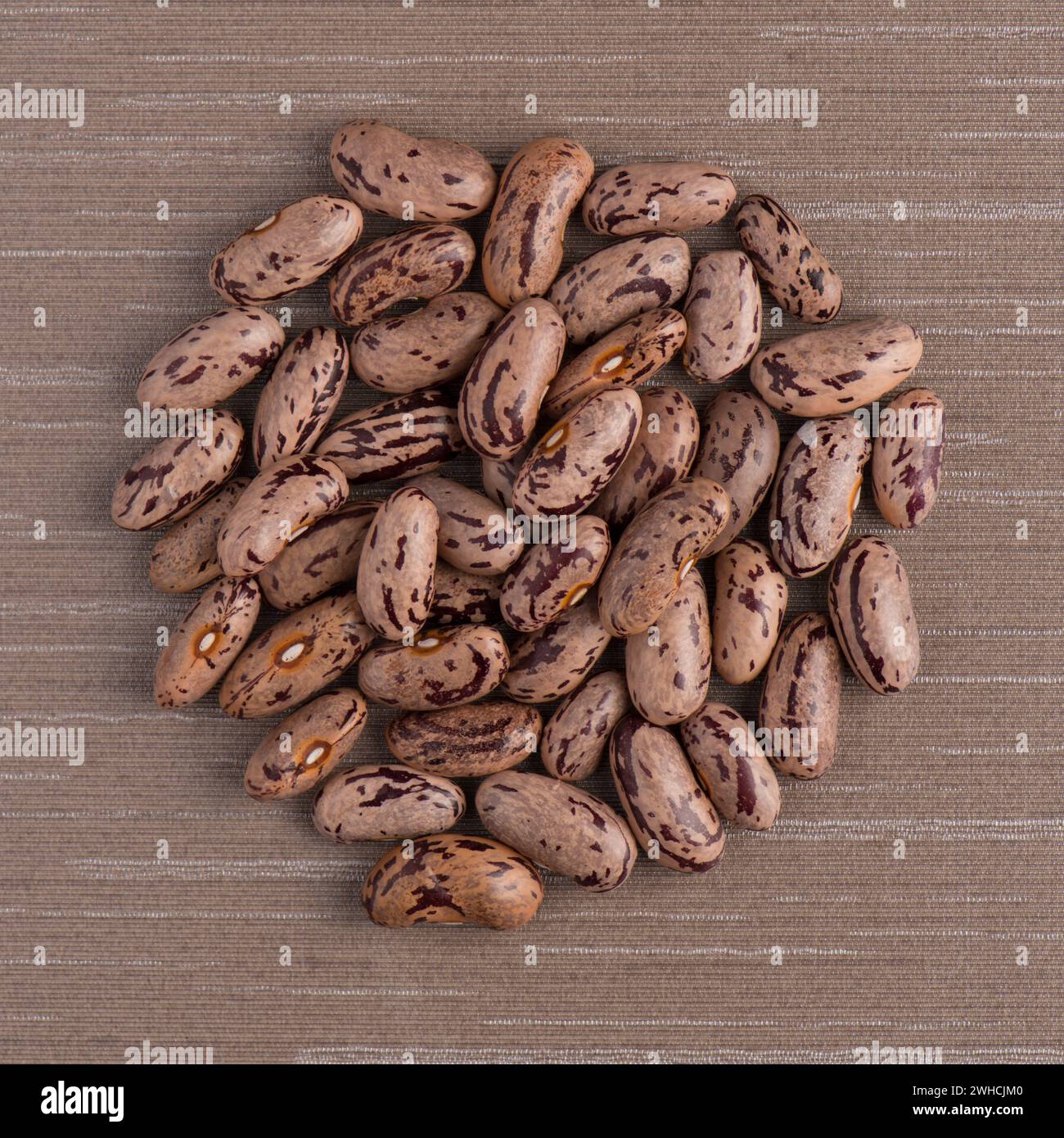 Circle of pinto beans Stock Photo - Alamy