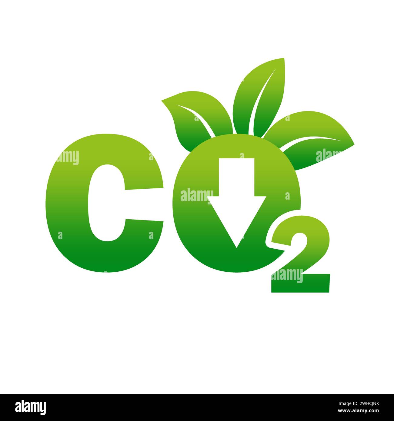 Reducing CO2 emissions sign. Stop climate change symbol. Vector ...
