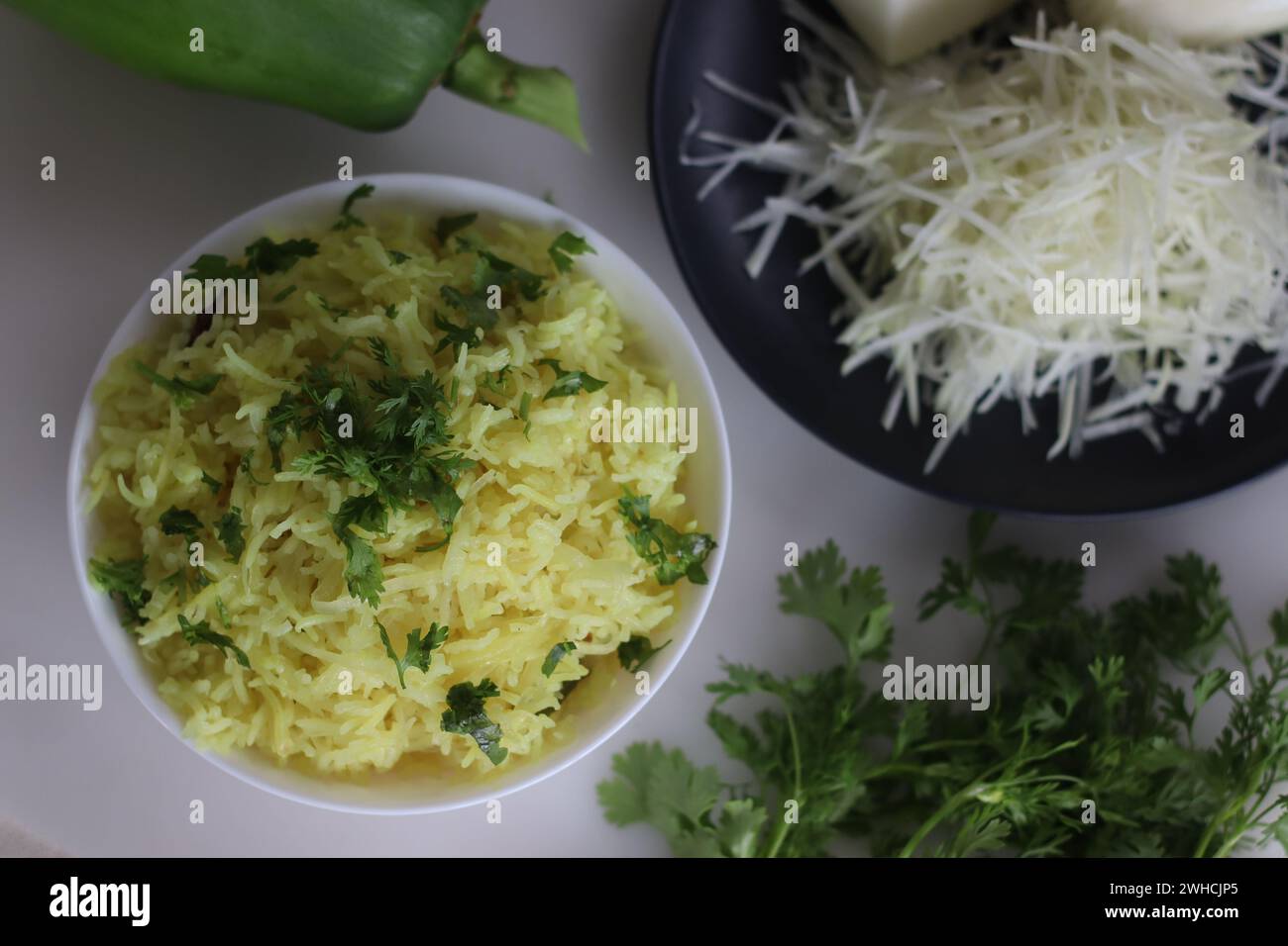 Spiced papaya rice. A quick stir fried rice recipe with green papaya ...