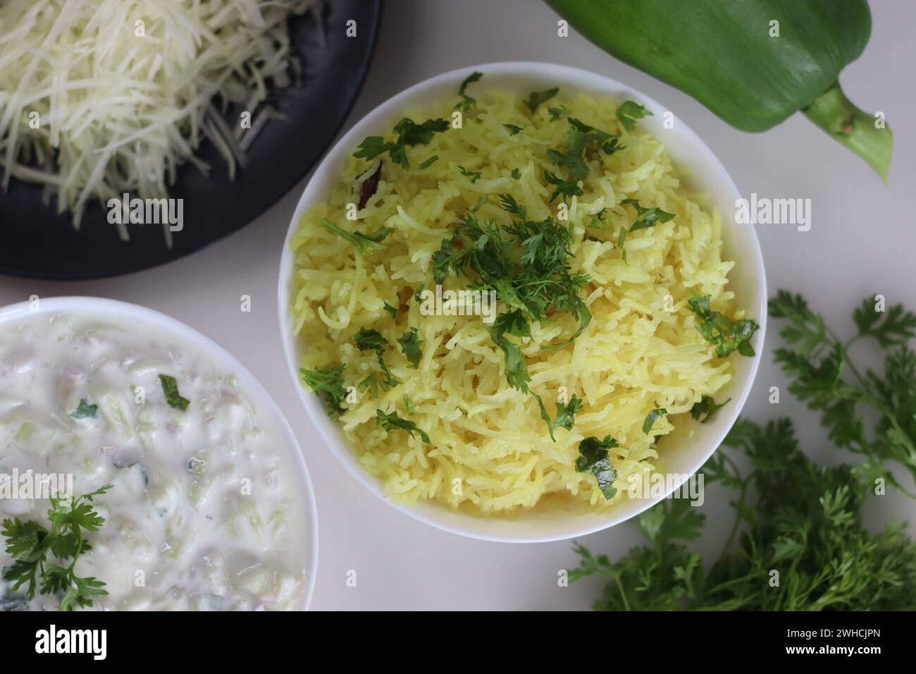 Spiced papaya rice. A quick stir fried rice recipe with green papaya ...
