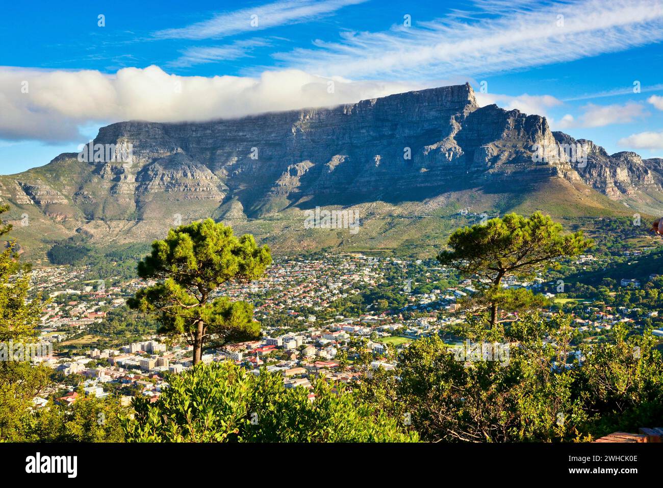 View of Cape Town, Table Mountain in the background, Cape Town, Western ...