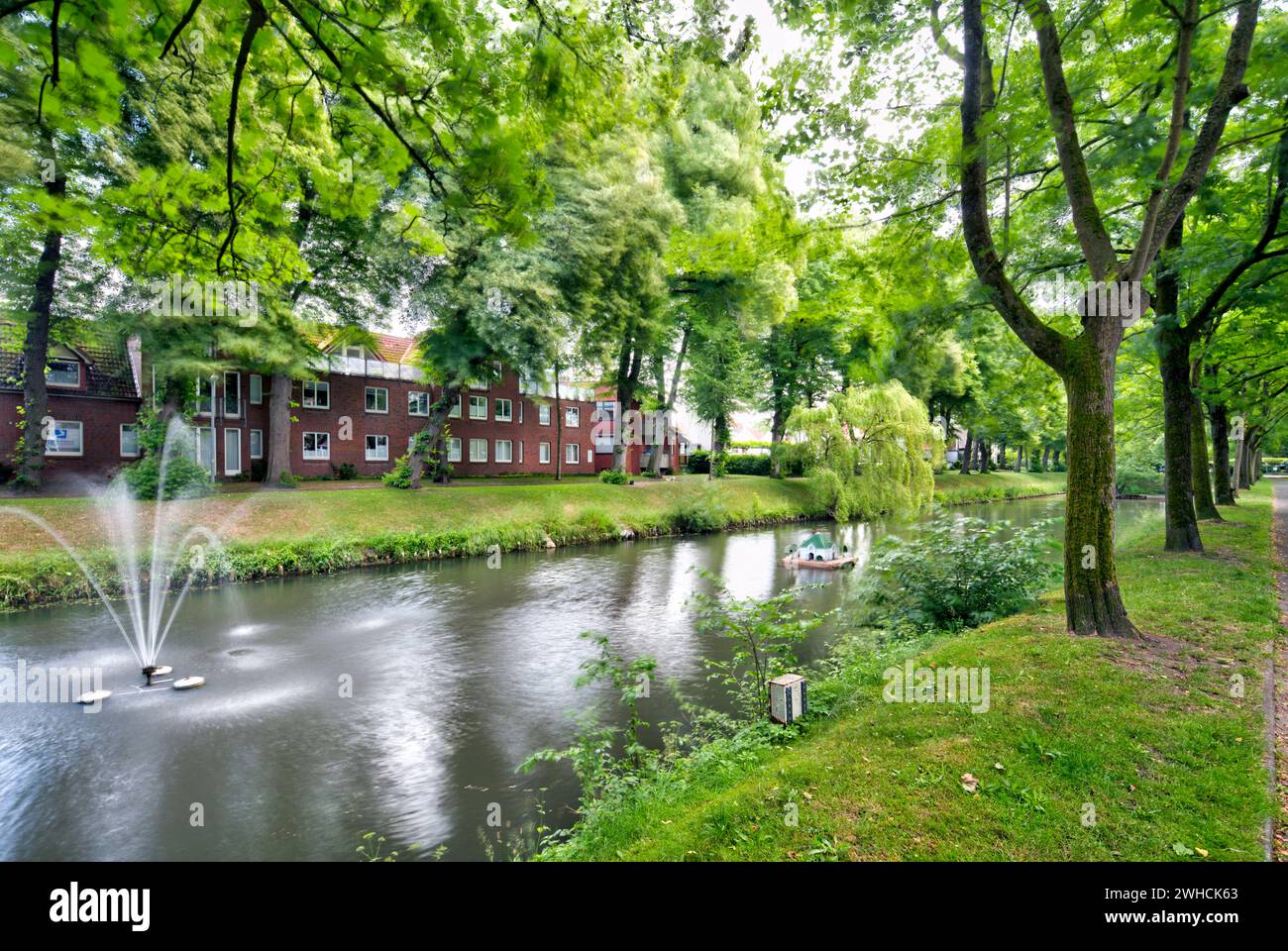 Prinzengraft, moat, pond, town view, city tour, tourism, Jever ...