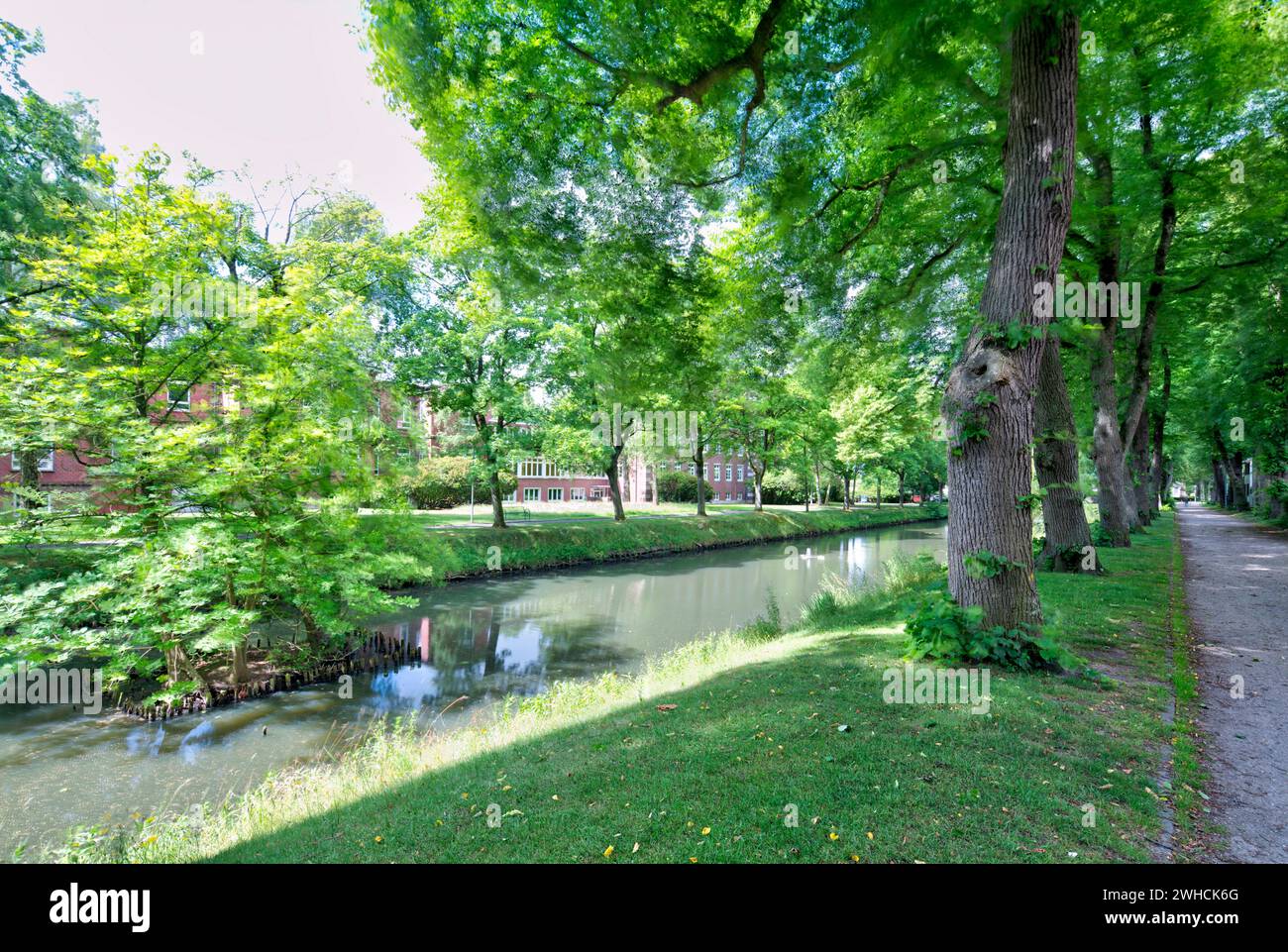 Prinzengraft, moat, pond, town view, city tour, tourism, Jever ...