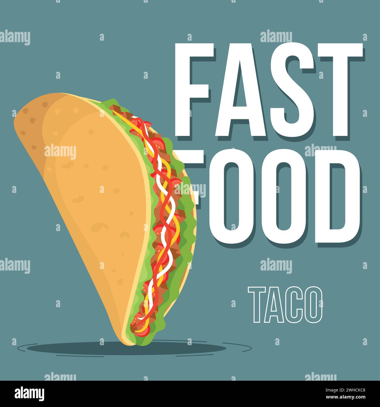 Isolated colored taco fast food Vector Stock Vector Image & Art - Alamy