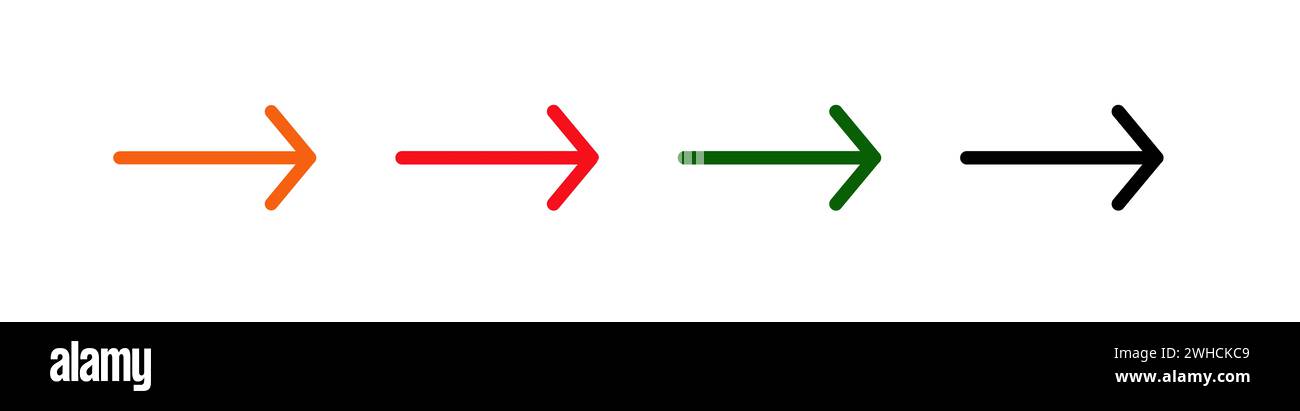 Set of colored arrows isolated on white background Stock Photo - Alamy