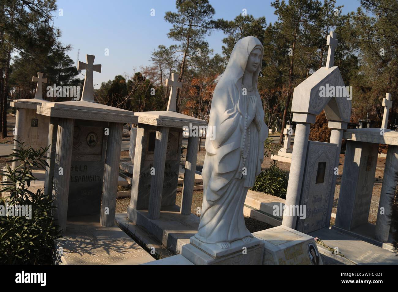 Tehran, Iran. 8th Feb, 2024. A sculpture of Mary, mother of Jesus is ...