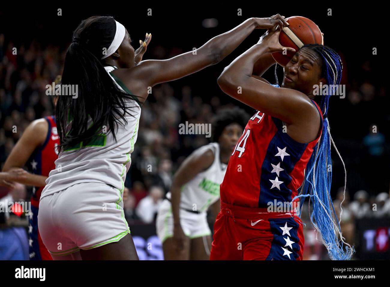 Antwerp, Belgium. 09th Feb, 2024. Nigerian Blessing Ejiofor and USA's ...