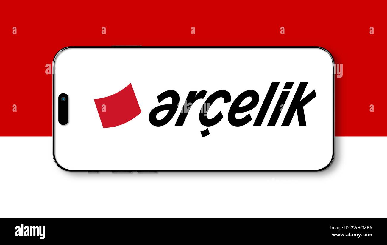 Istanbul, Turkey - 7 February 2024: Arcelik brand logo on smartphone ...