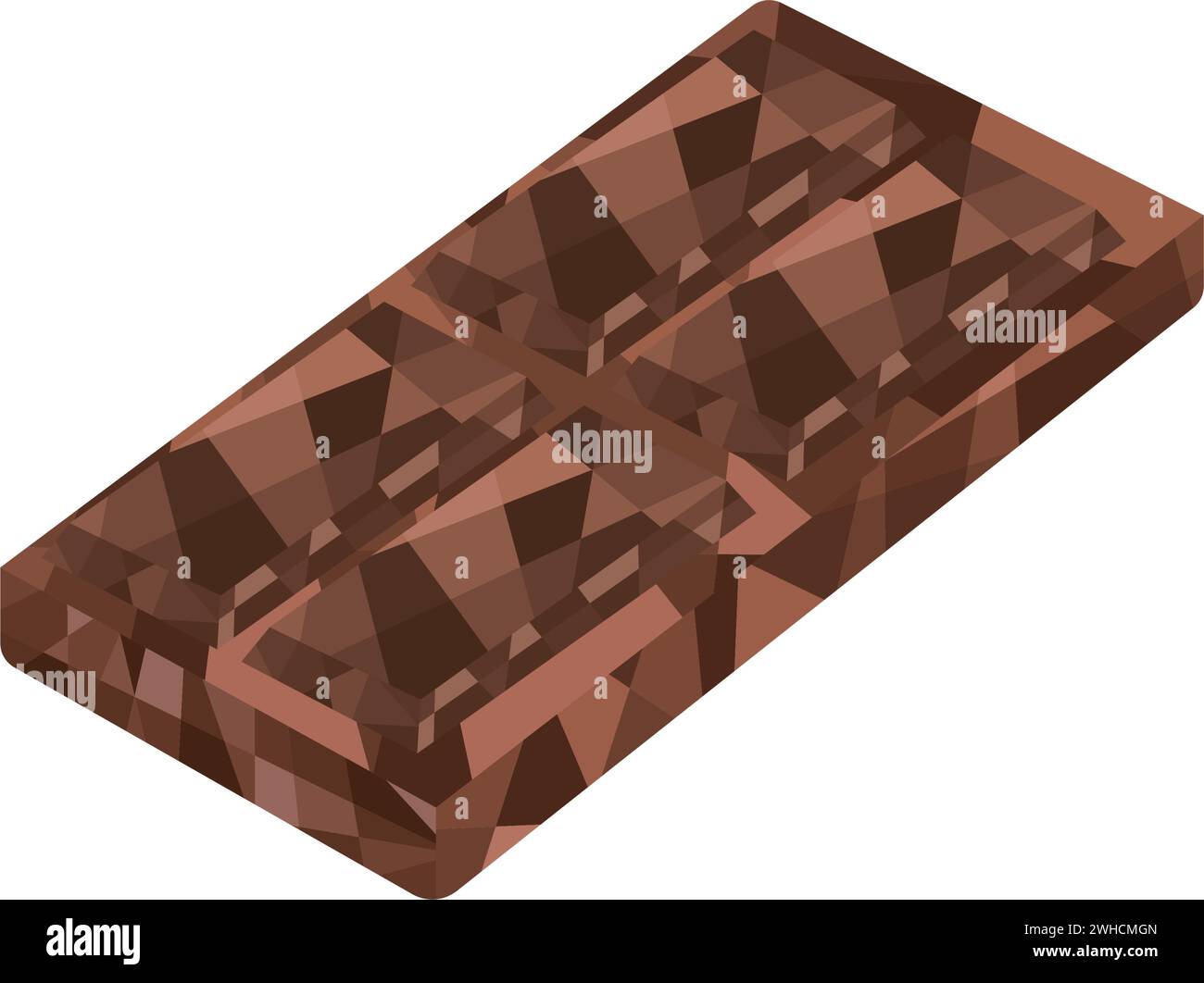 Isolated colored low poly chocolate bar candy icon Vector Stock Vector ...