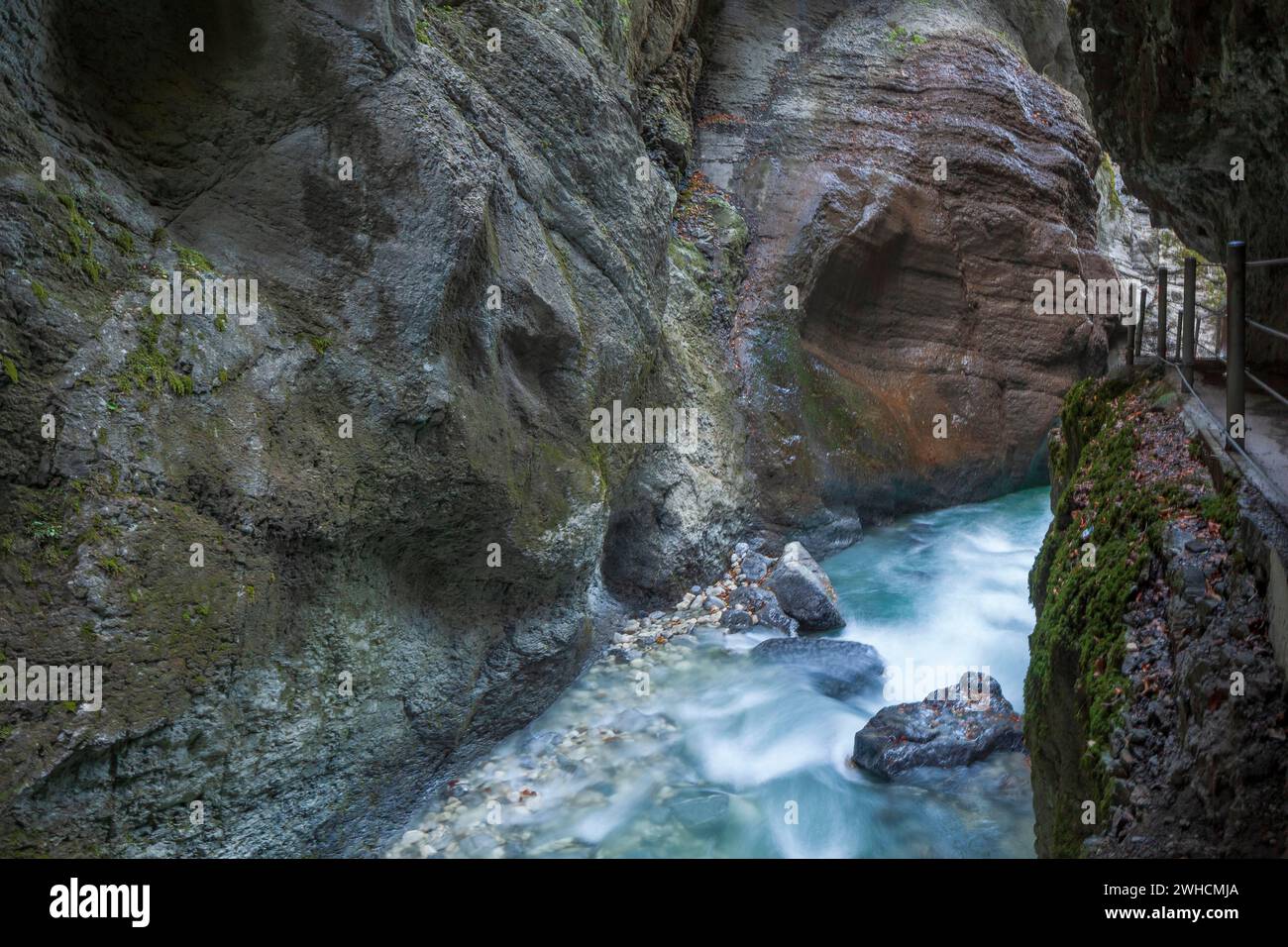 Partnachklamm Gorge, Garmisch-Partenkirchen, Upper Bavaria, Bavaria ...