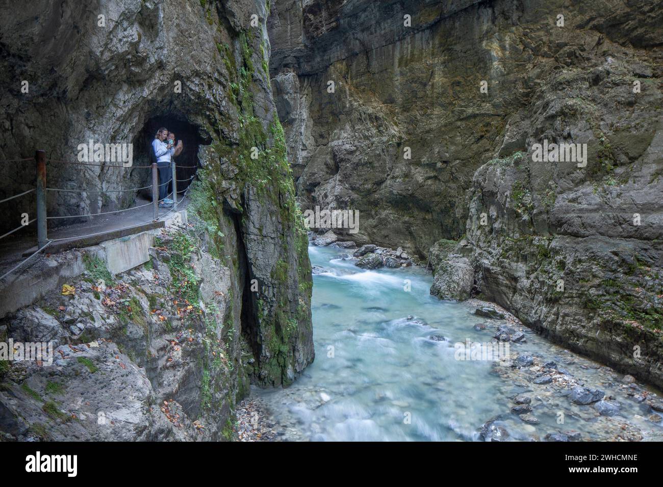 Partnachklamm Gorge, Garmisch-Partenkirchen, Upper Bavaria, Bavaria ...