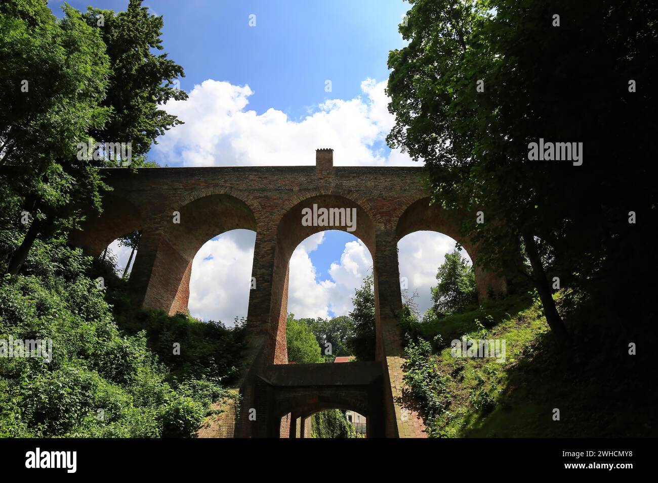 The historic old town centre of Dingolfing with a view of the high ...
