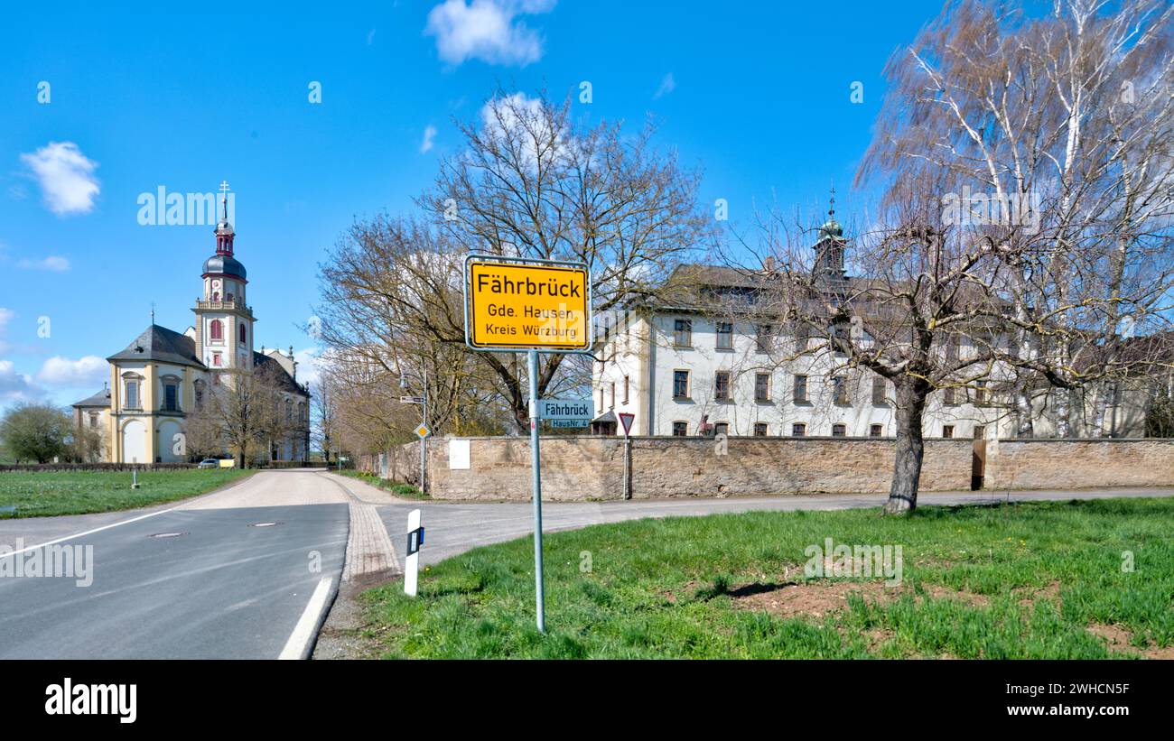 Augustinian monastery, house view, garden, pilgrimage church, Fährbrück ...