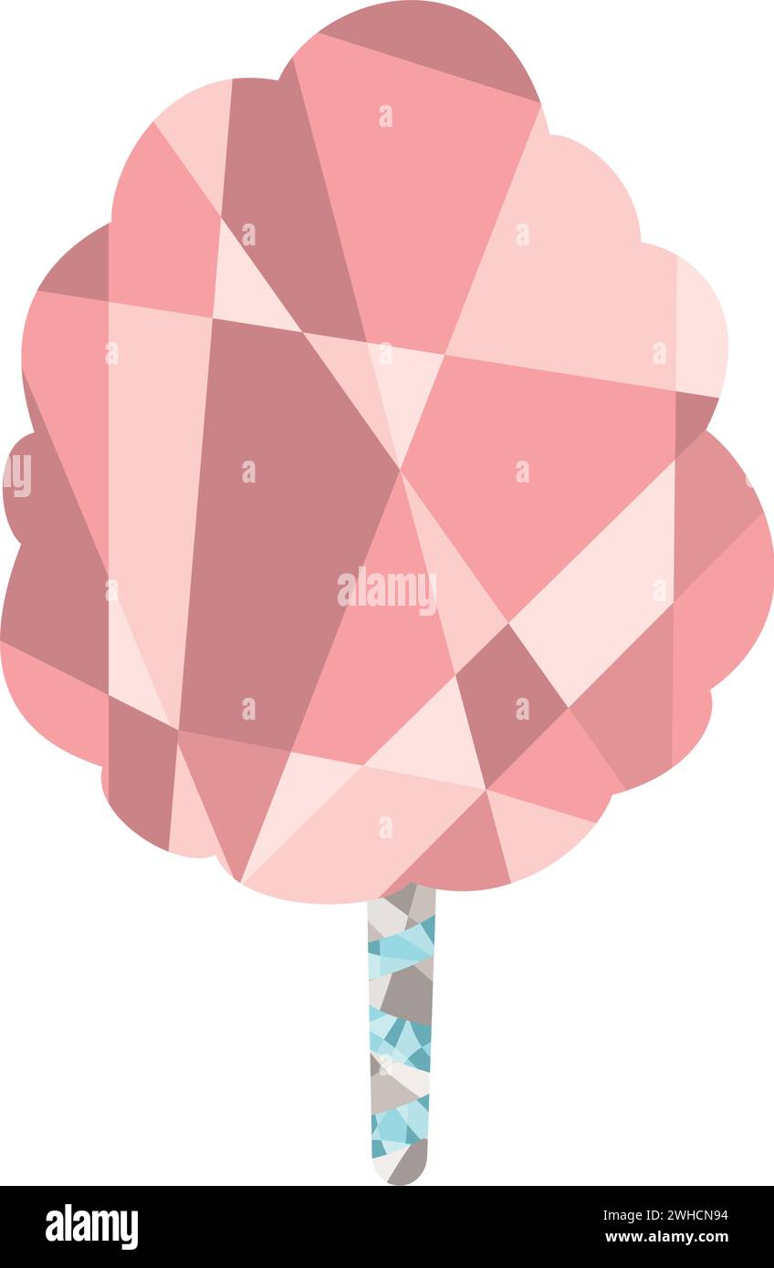 Isolated colored low poly cotton candy icon Vector Stock Vector Image ...