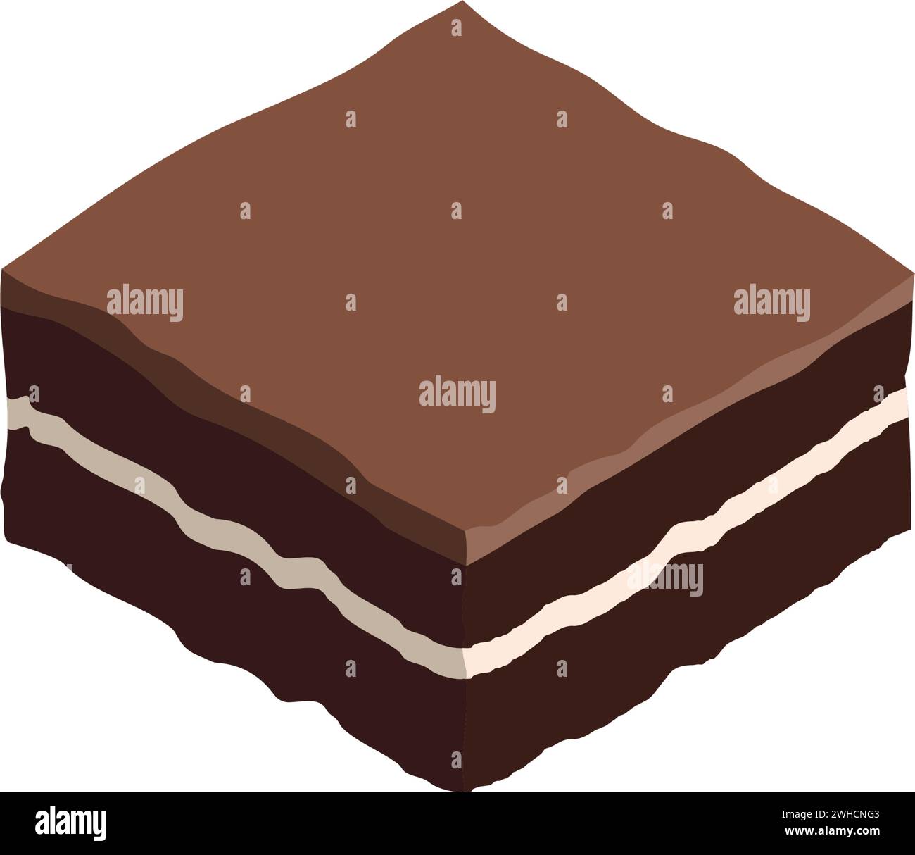 Isolated colored chocolate brownie candy icon Vector Stock Vector Image ...