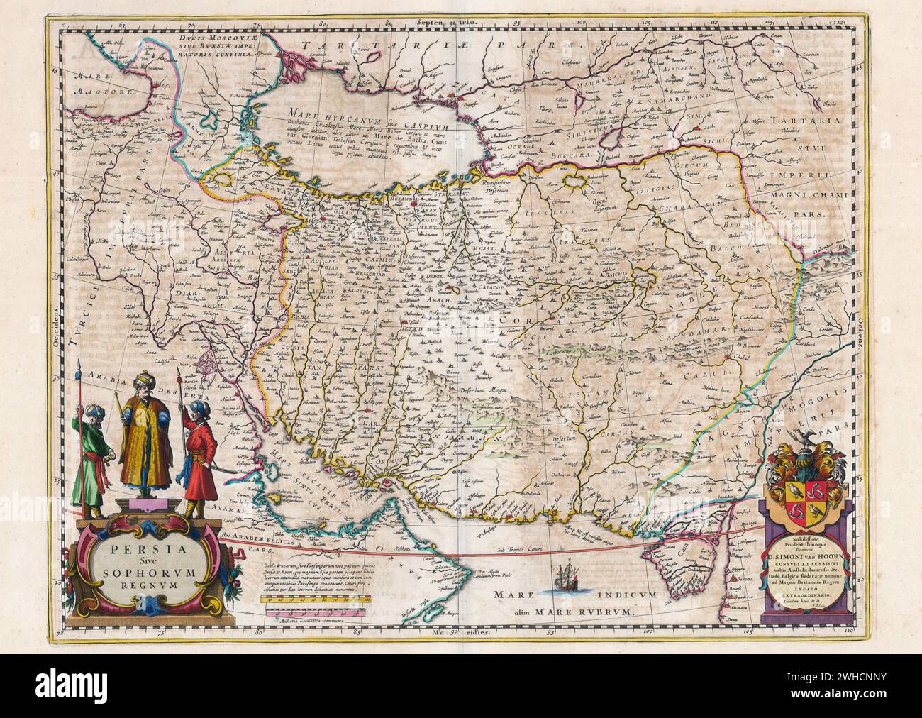 Map of Persia Willem and Johannes Joan Blaeu, ca 1689 Stock Photo - Alamy