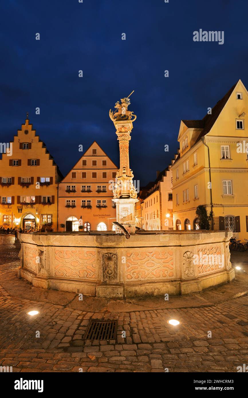 St georges fountain and houses on the market square hi-res stock ...