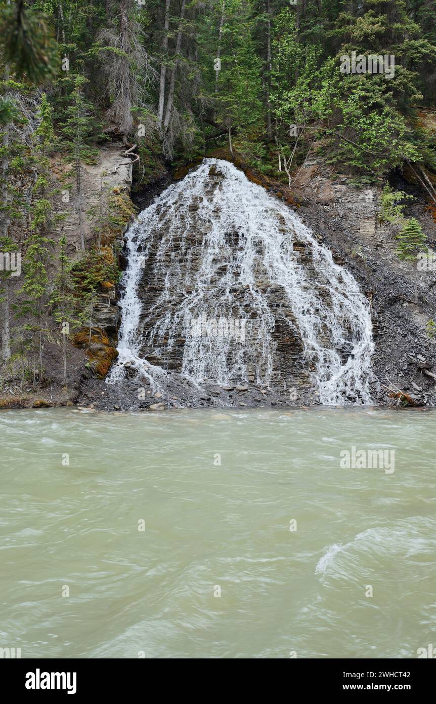 Waterfall, Maligne Canyon, Jasper National Park, Alberta, Canada Stock ...