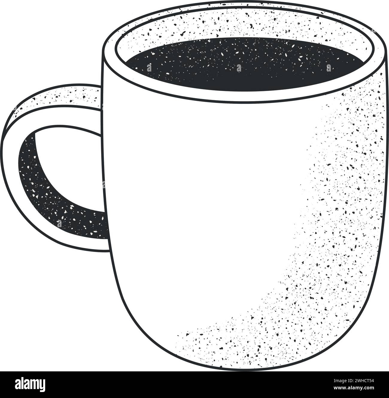 Isolated retro coffee cup sketch Vector Stock Vector Image & Art - Alamy