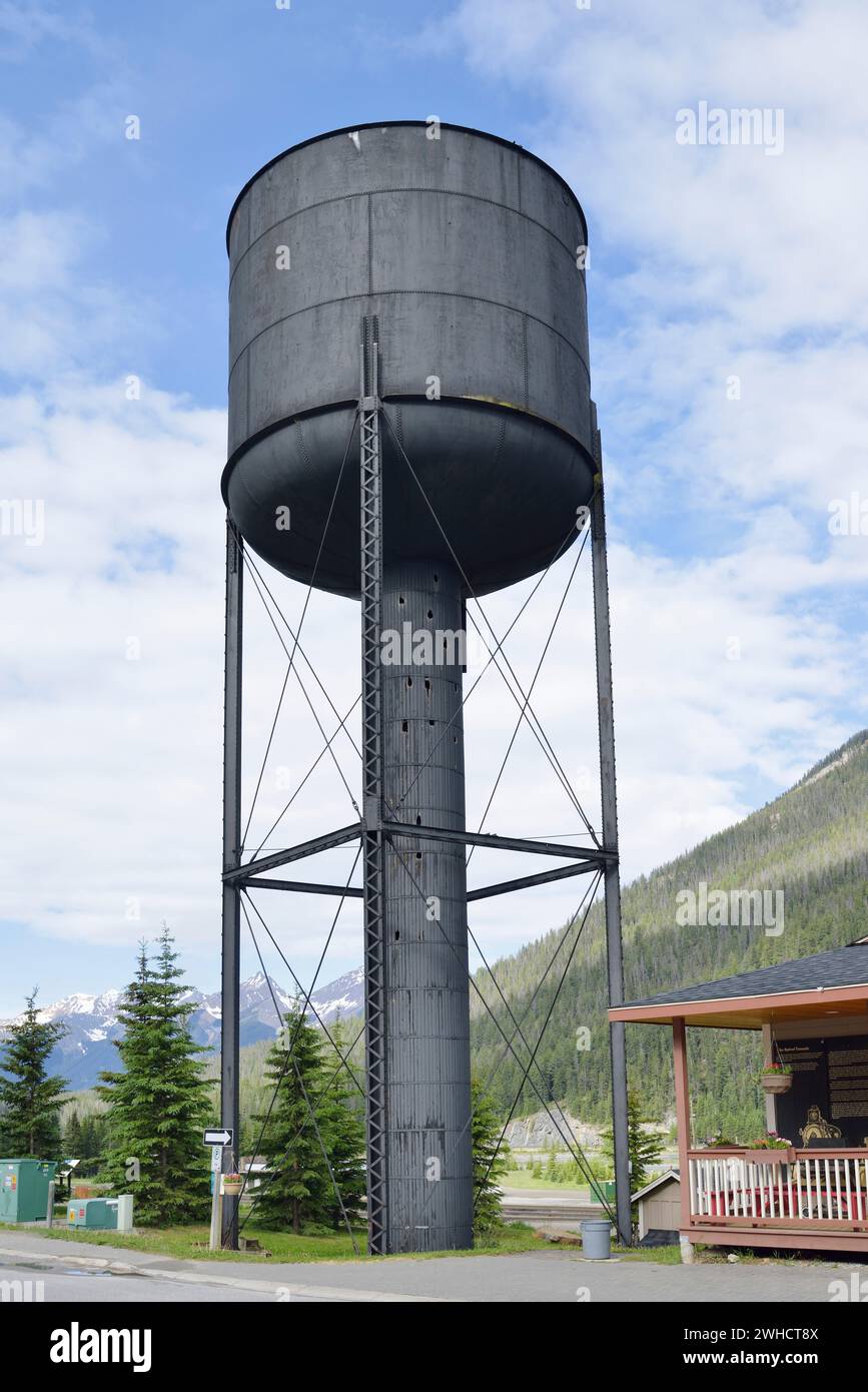 Old water tower of the Canadian Pacific Railway, Field, Yoho National ...