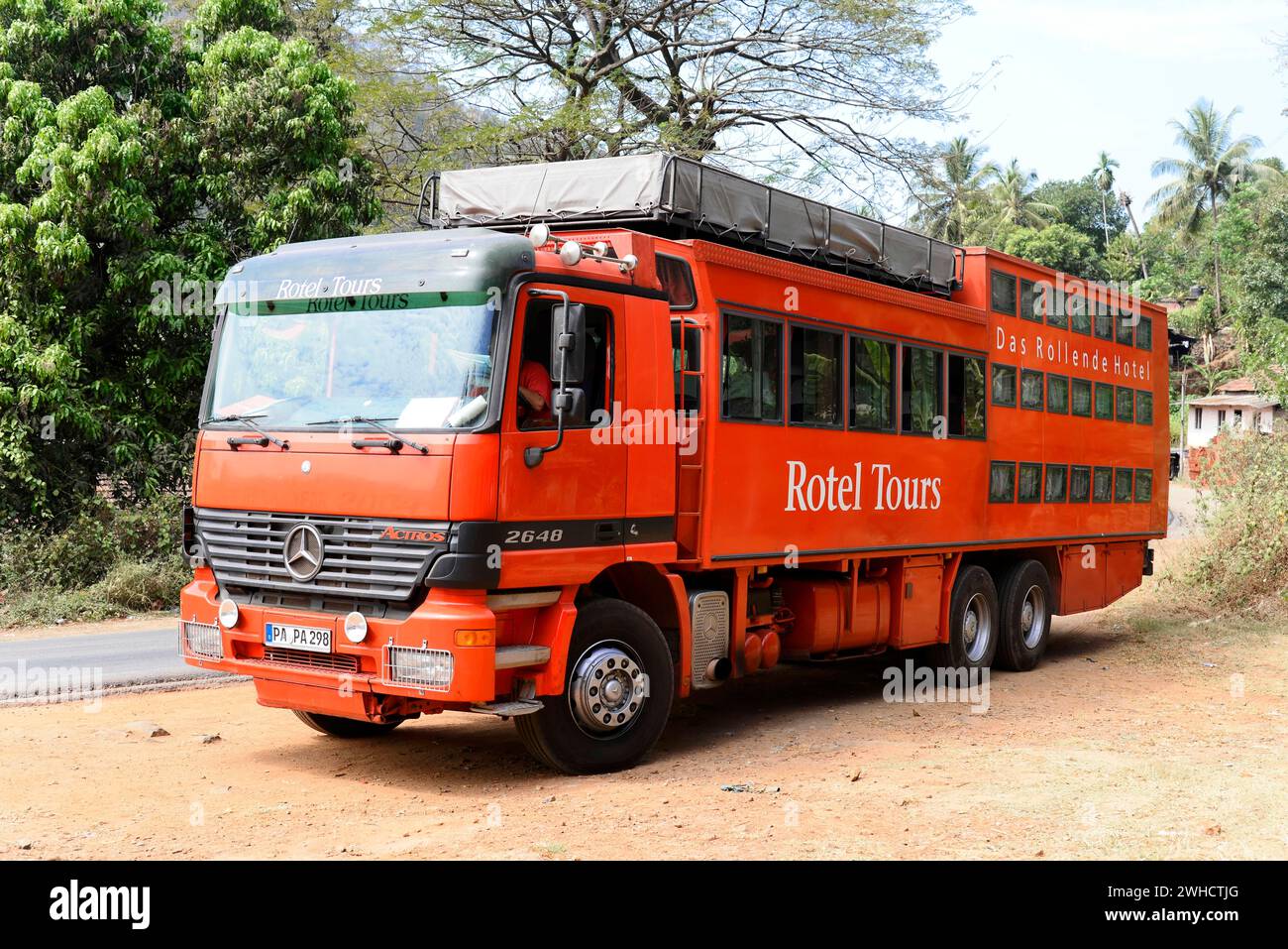 Rotel Tours Bus, near Kochi, Fort Cochin, Cochin, Kerala, South India ...