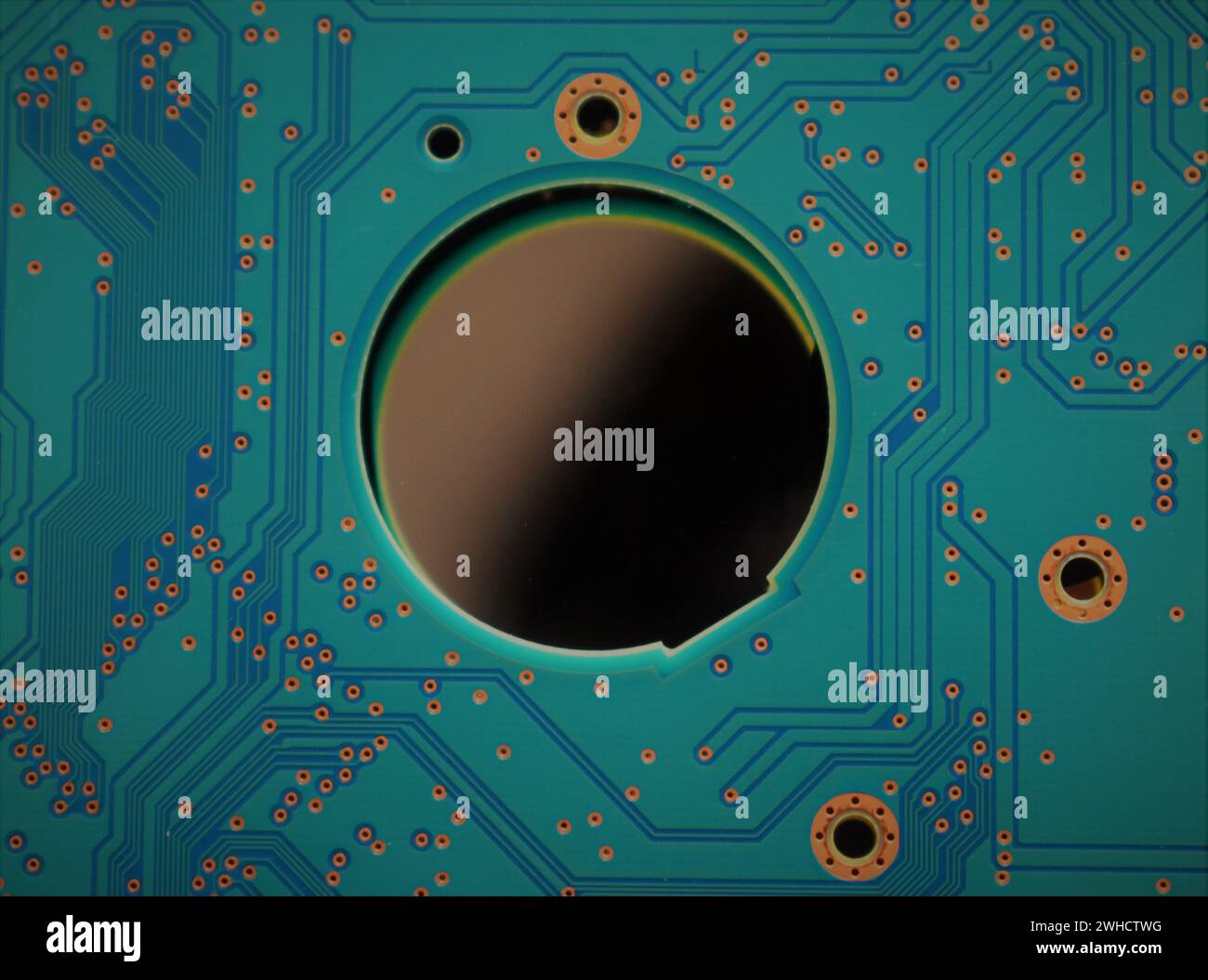 Hard disk empty hard drive motherboard Stock Photo - Alamy