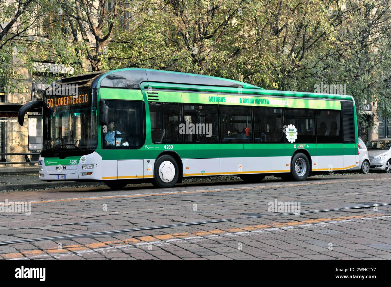 City bus, city bus 50 Lorenteggio, Milan, Milano, Lombardy, Italy Stock ...