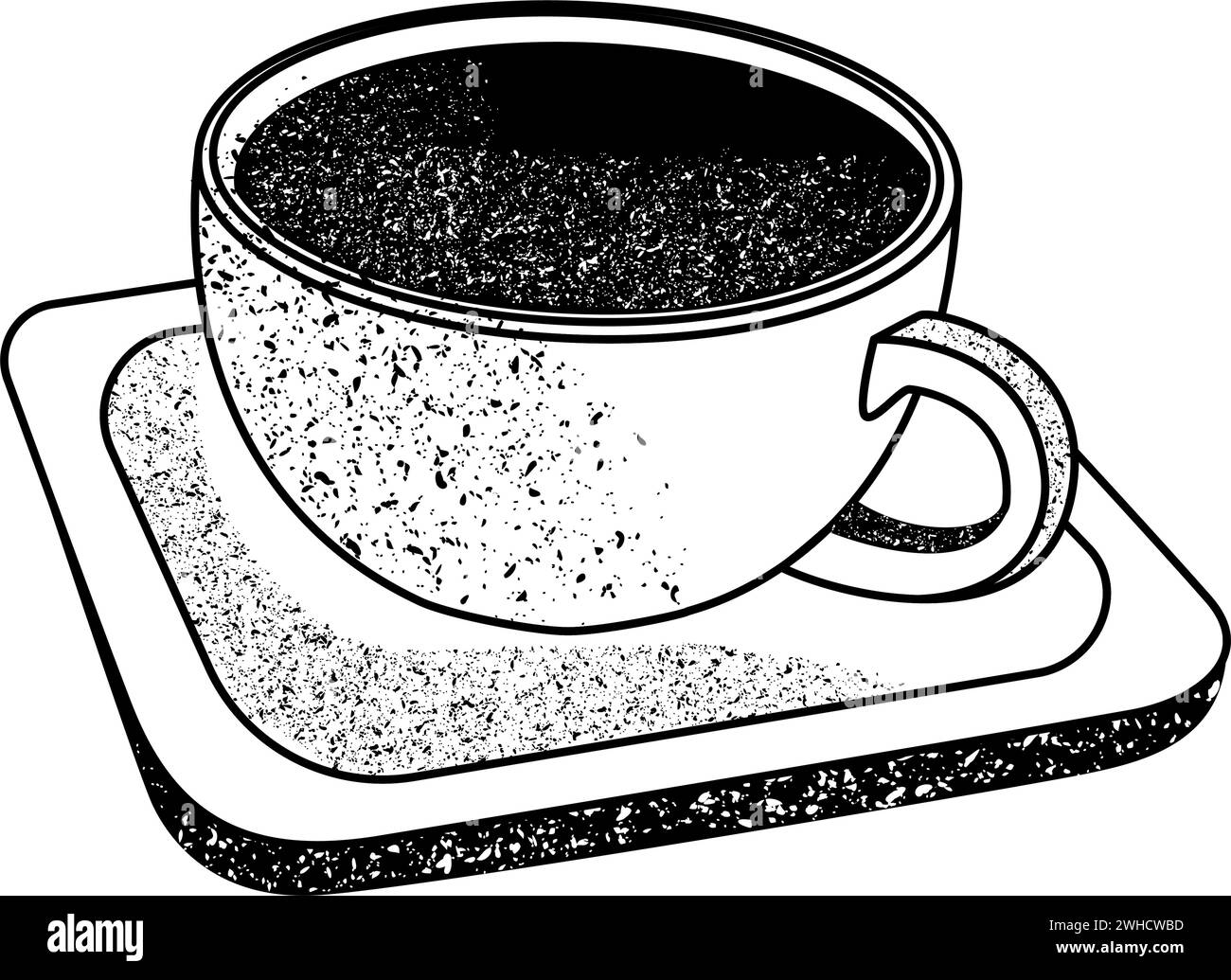 Isolated retro coffee cup sketch Vector Stock Vector Image & Art - Alamy