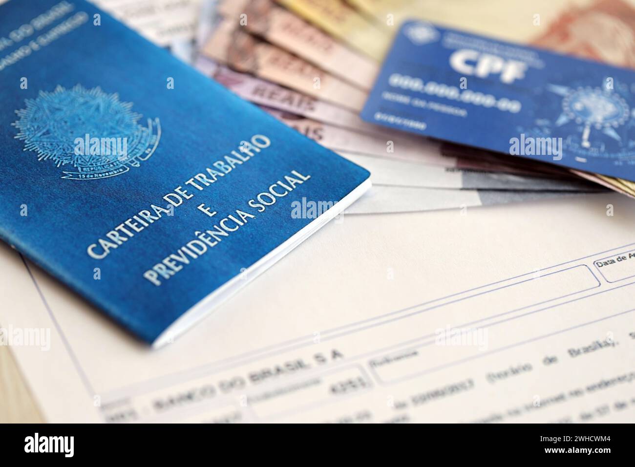Cpf taxpayer card and work card with hi-res stock photography and ...