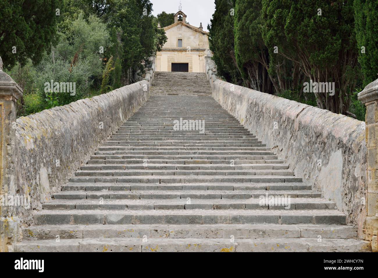 Del calvari staircase eglesia del calvari chapel on calvary hill hi-res ...