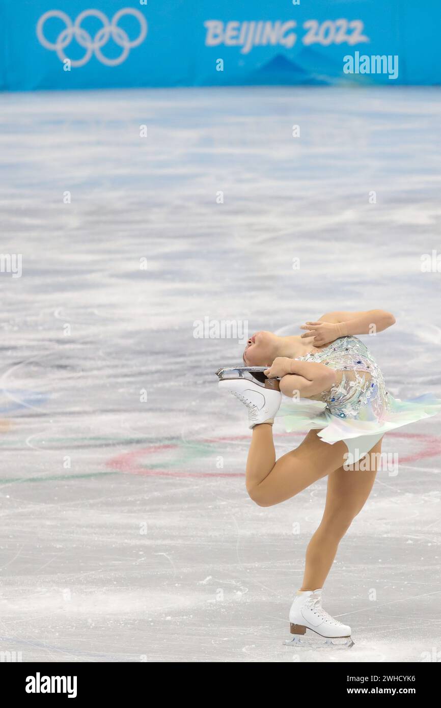 FEB 6, 2022 - Beijing, China: Higuchi Wakaba of Team Japan skates her ...