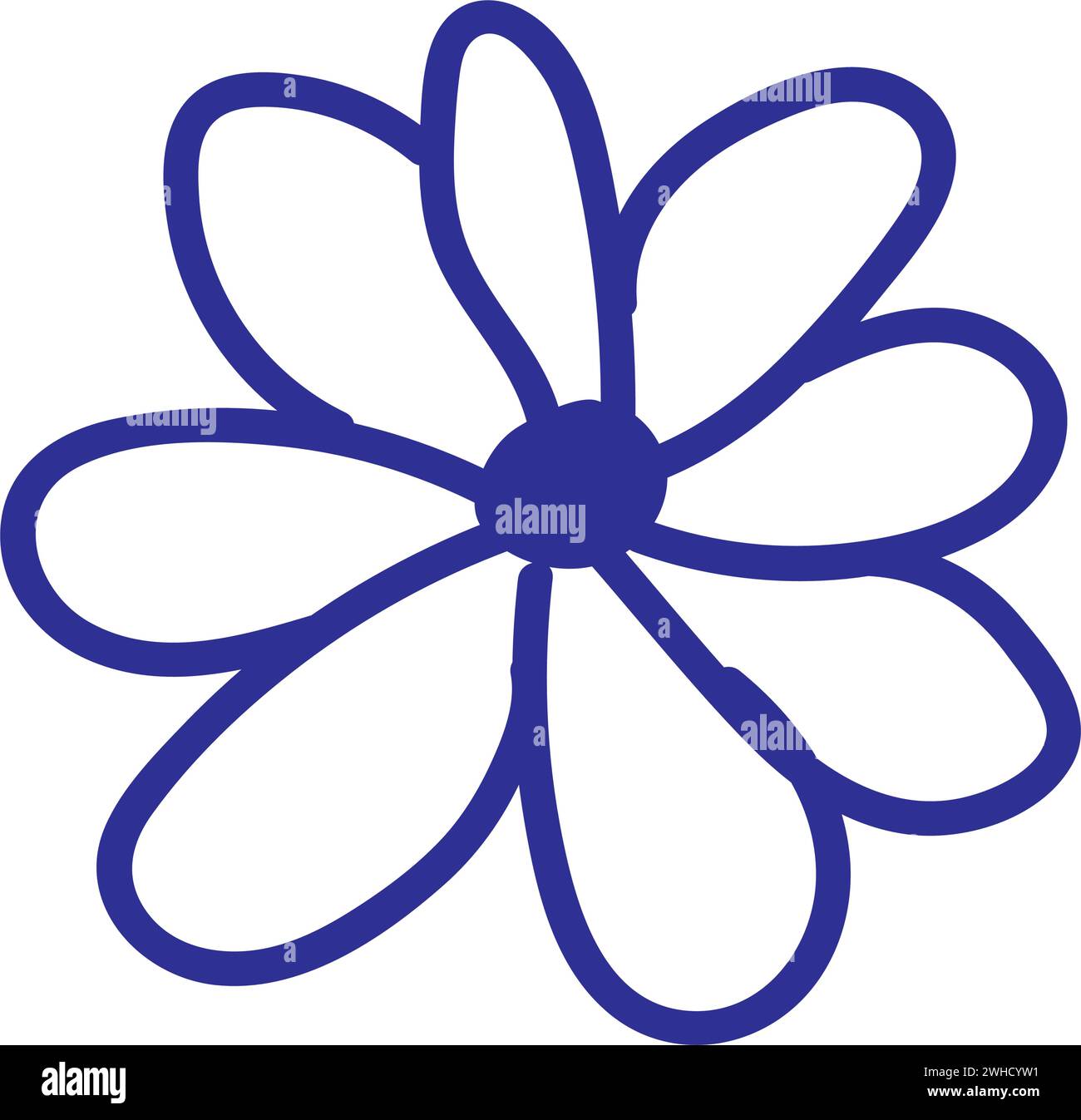 Isolated colored flower kid sketch Vector Stock Vector Image & Art - Alamy