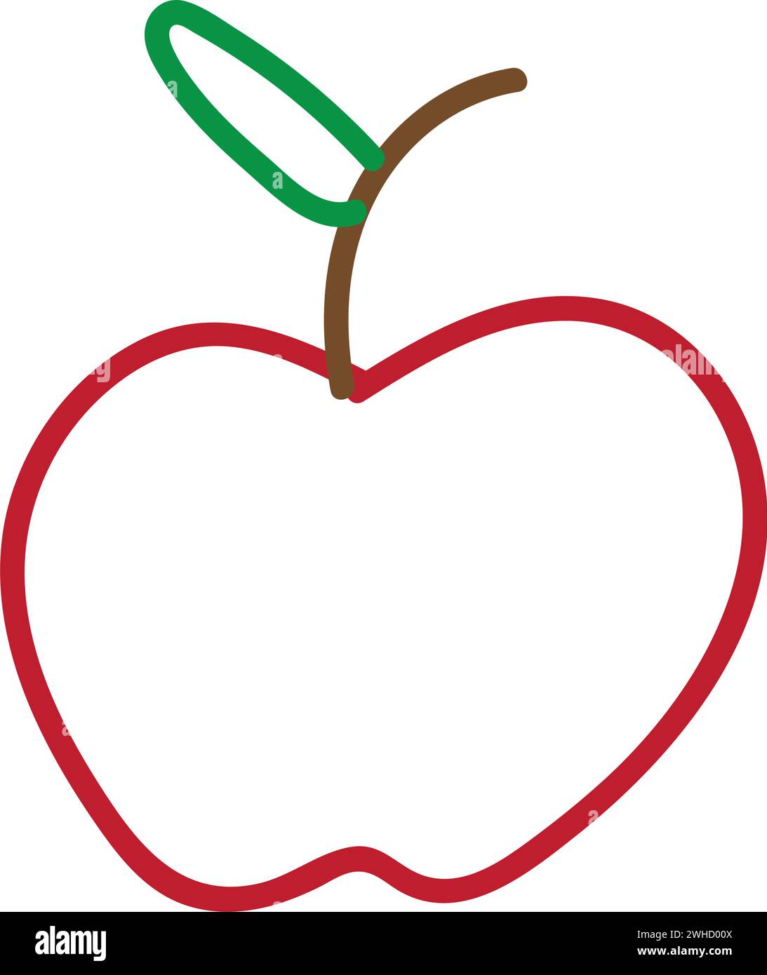 Isolated colored apple kid sketch Vector Stock Vector Image & Art - Alamy