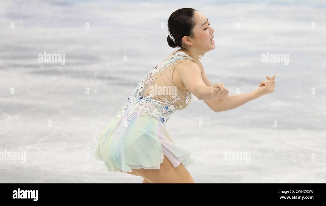 FEB 6, 2022 - Beijing, China: Higuchi Wakaba of Team Japan skates her ...