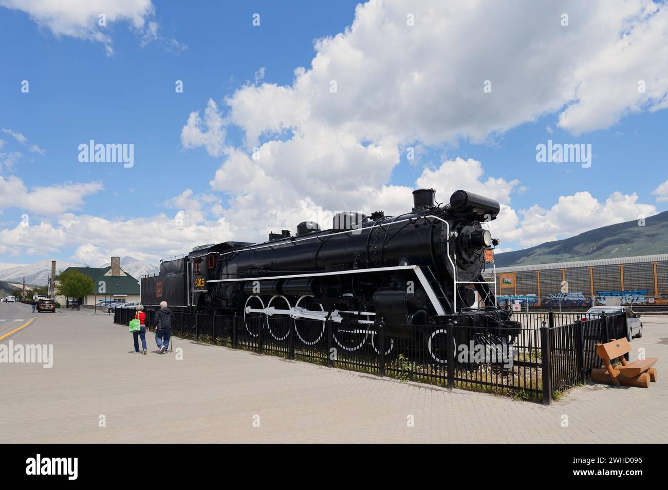 Steam locomotive 6015 of the canadian national railway hi-res stock ...