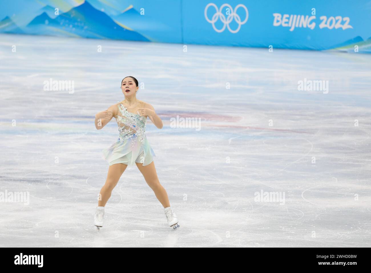 FEB 6, 2022 - Beijing, China: Higuchi Wakaba of Team Japan skates her ...