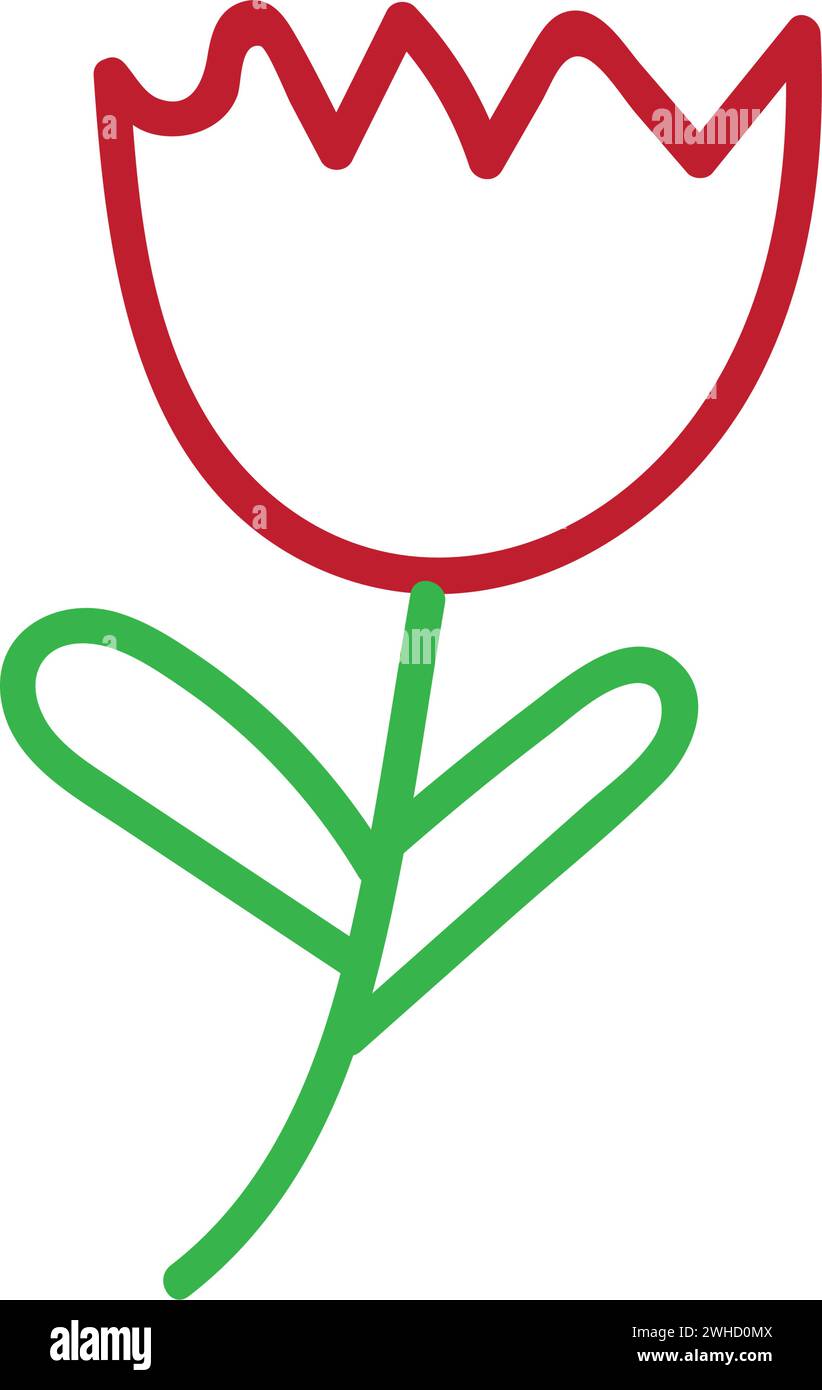 Isolated colored flower kid sketch Vector Stock Vector Image & Art - Alamy