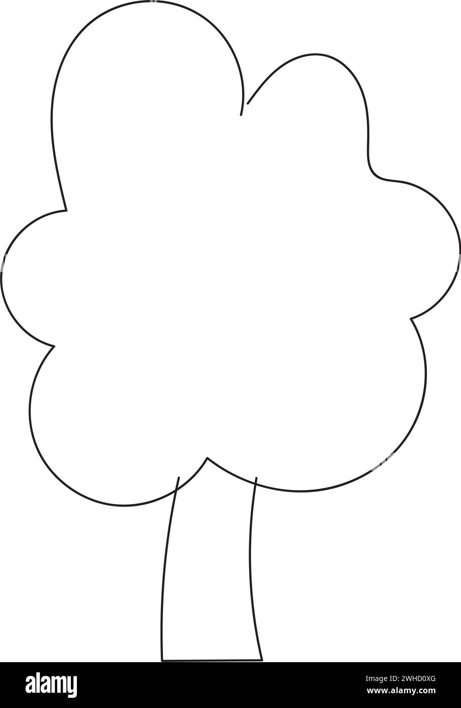 Tree sketch nature drawing Black and White Stock Photos & Images - Alamy