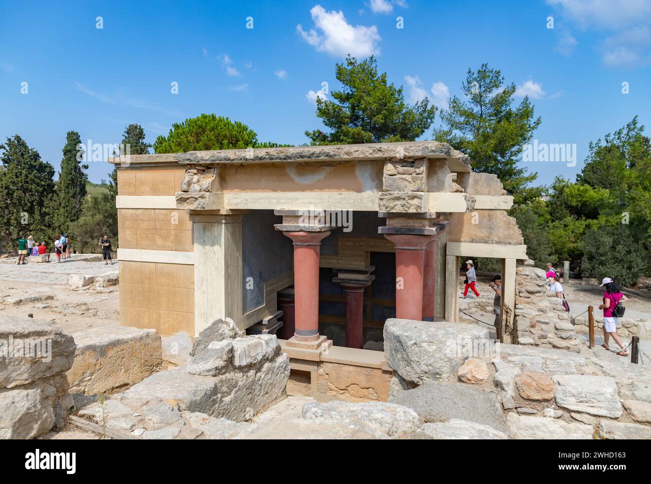 A picture of the North Lustral Basin at the Knossos Palace Stock Photo ...
