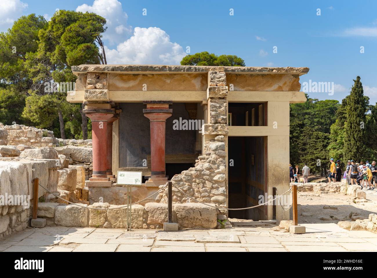 A picture of the North Lustral Basin at the Knossos Palace Stock Photo ...