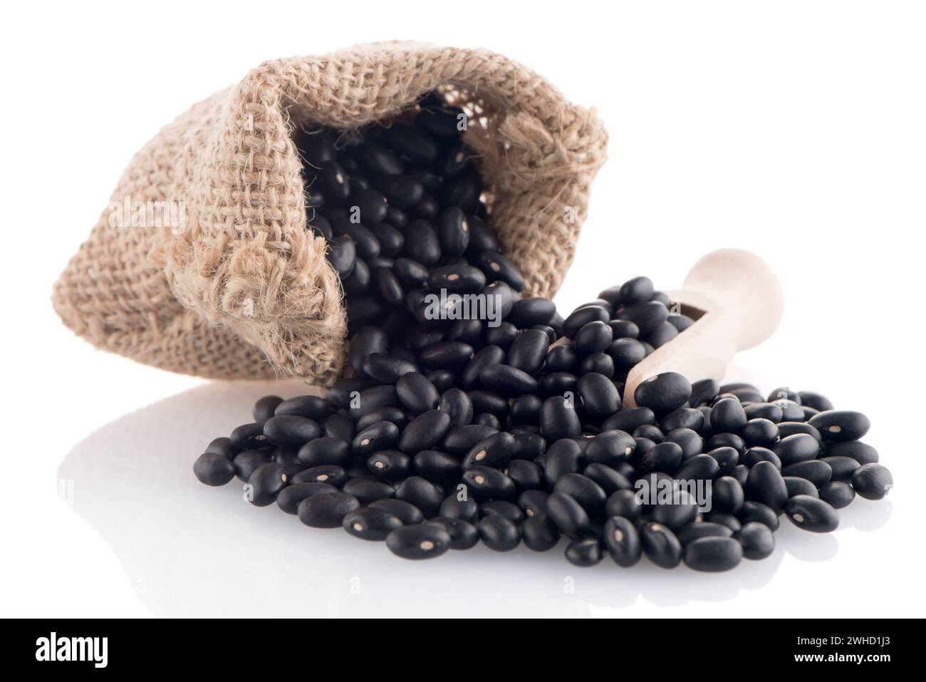Black beans bag Stock Photo - Alamy