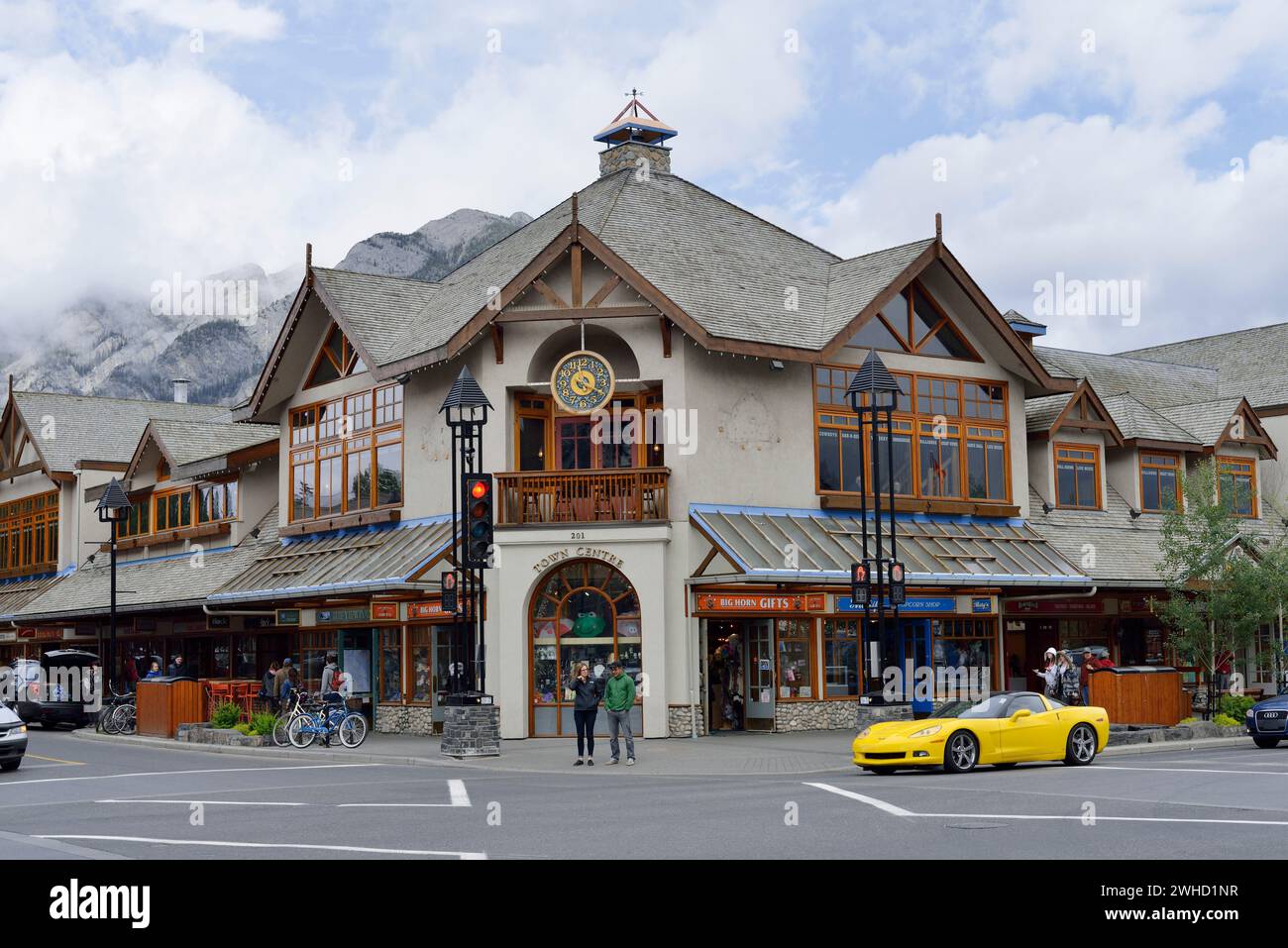 Banff Town Center, Banff, Banff National Park, Alberta, Canada Stock Photo - Alamy